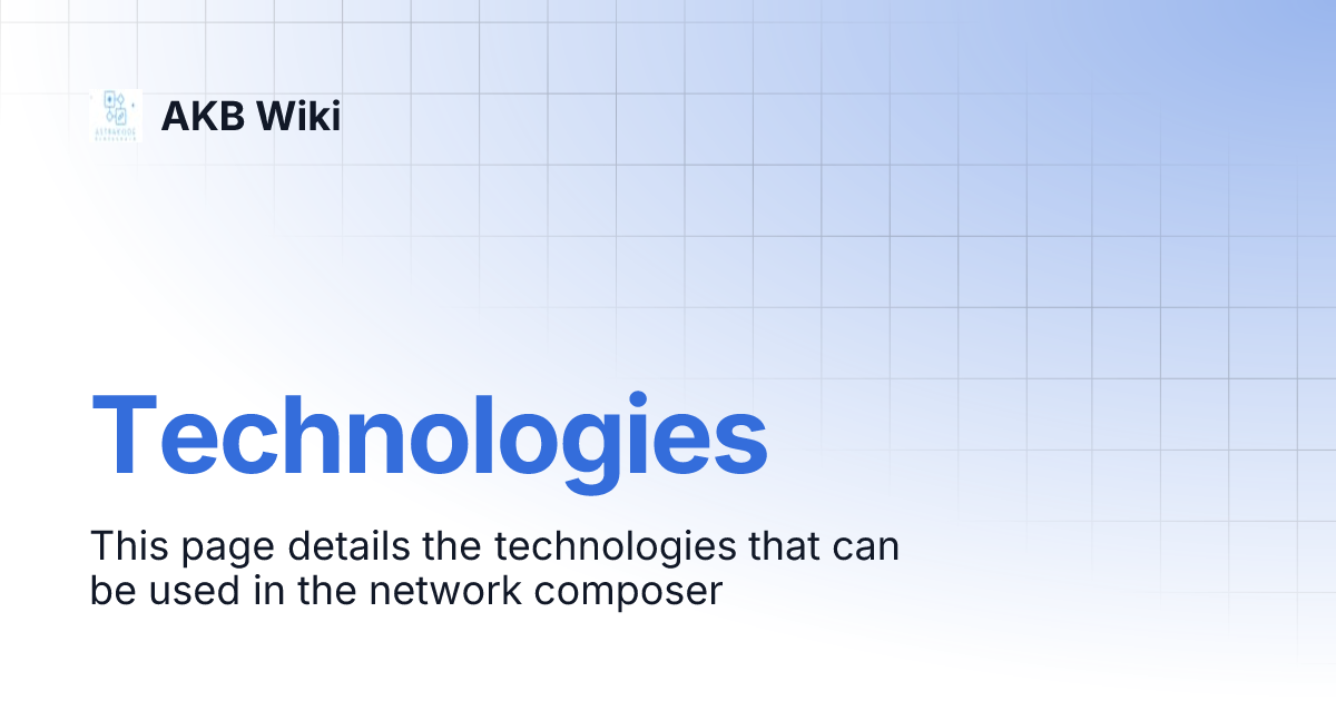 Technologies | AKB Wiki